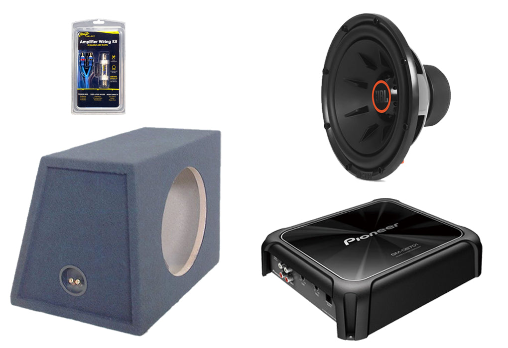 JBL 12" 1000W CLUB 1224 Subwoofer & Pioneer GM-D8701 Amplifier Package ...