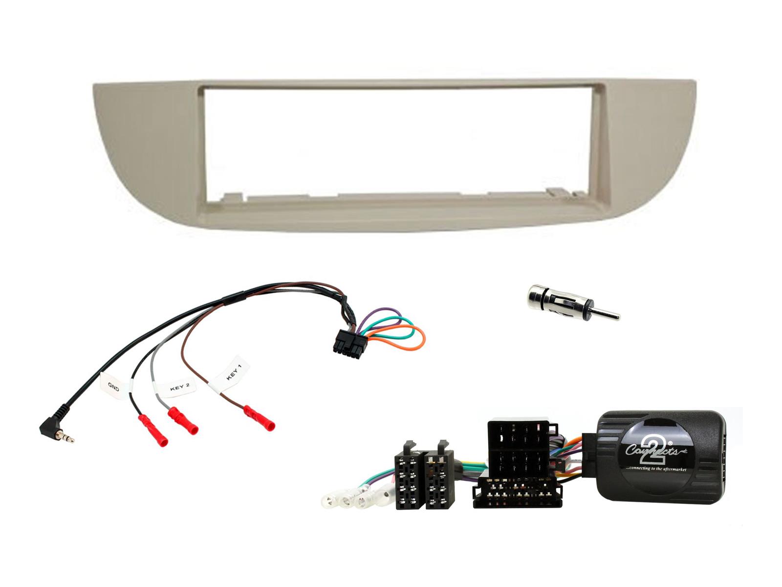 Connects2 CTKFT26 Fiat 500 2007> 2015 Ivory Single DIN Radio ...