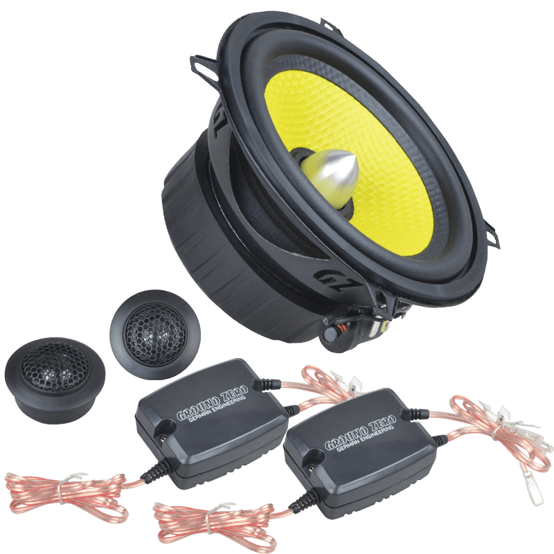 Ground Zero Titanium GZTC-130.2X 5" 13cm 130W 2-Way Component Speaker ...