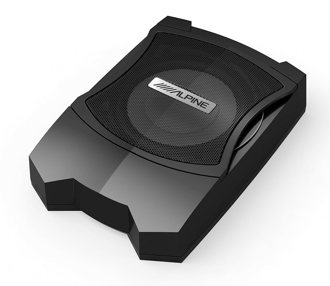 Alpine PWE-V80 - 8" 160W Shallow Powered Subwoofer Box – Car Audio Direct
